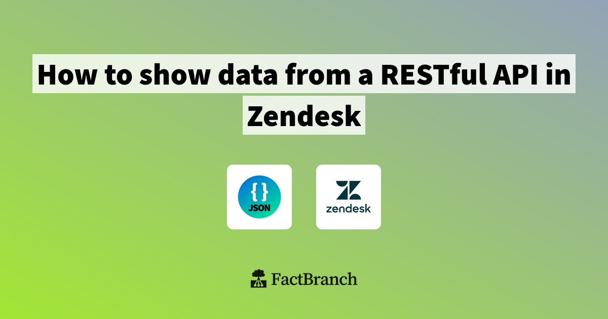 How to show data from a RESTful API in Zendesk